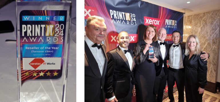 Xeretec Win Print Reseller of the Year Award
